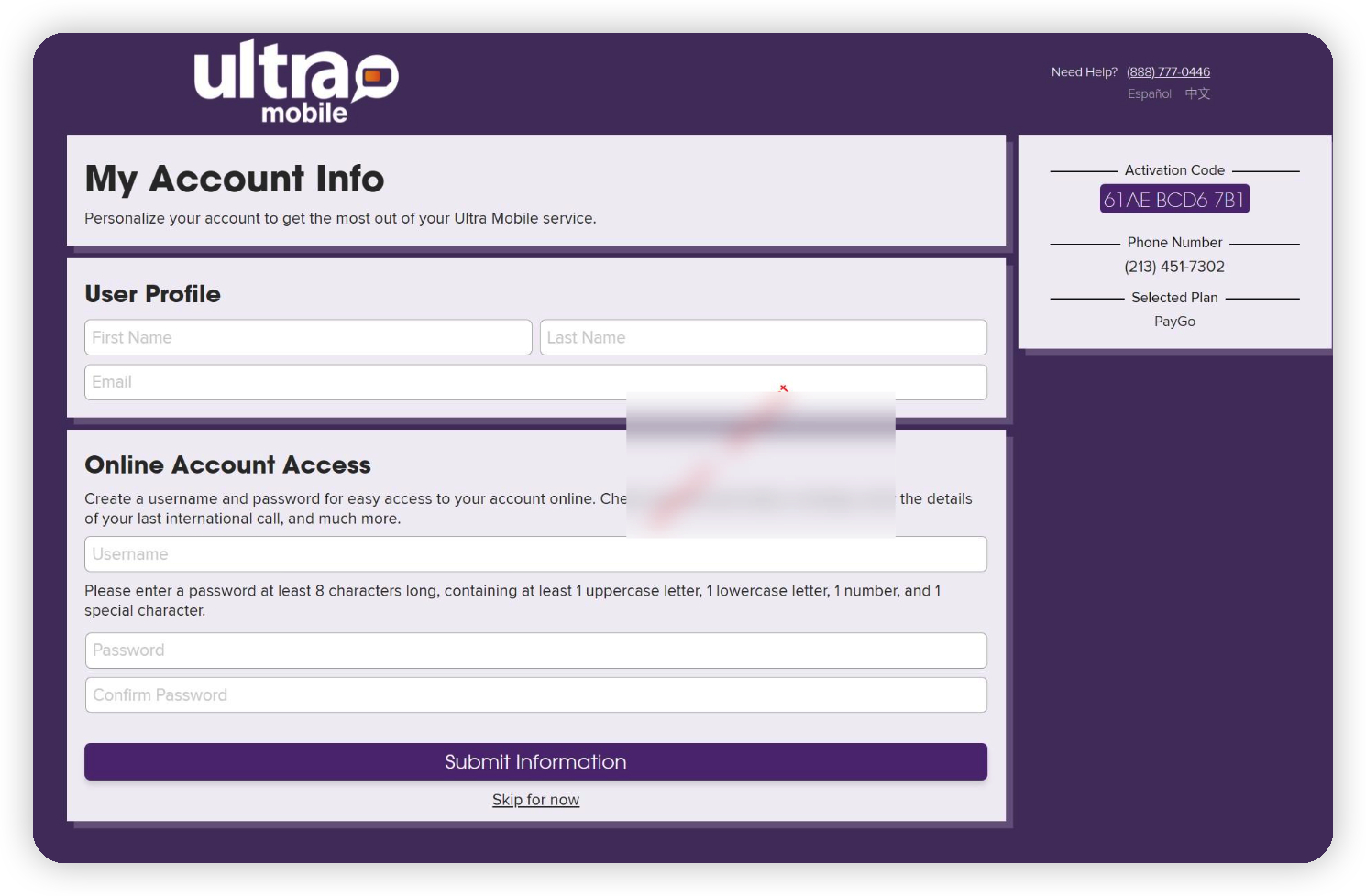 Ultra Mobile Paygo新版激活教程:(支持ultra官网直接激活)和转入美国号码激活
